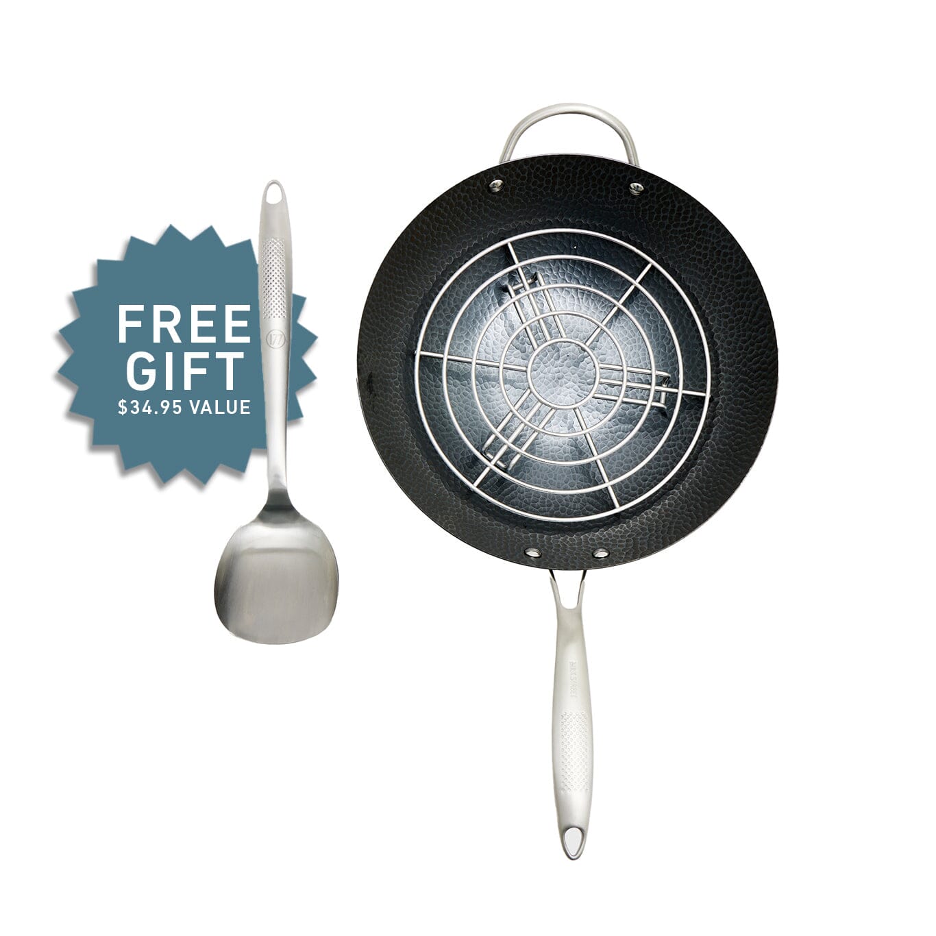 Milk Street 3-Piece Hammered Carbon Steel Wok | Milk Street Store