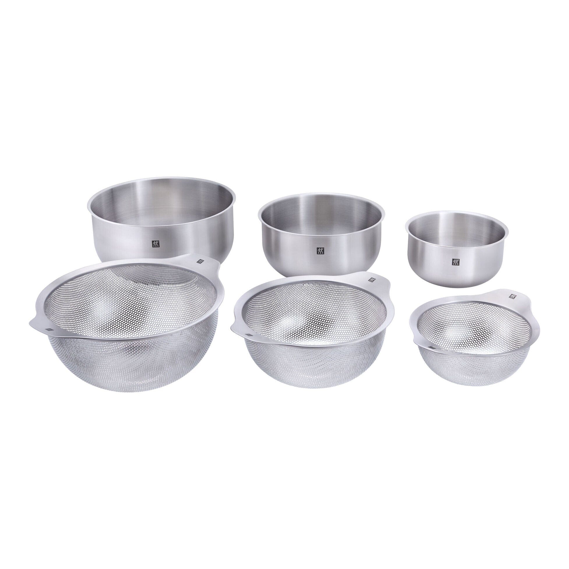 Zwilling 6-Piece Stainless Steel Nesting Bowl and Strainer Set| Milk ...