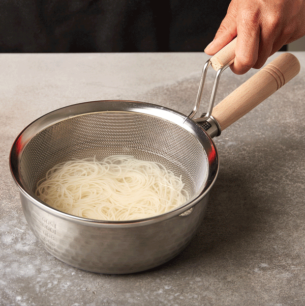 Wahei Freiz Saisyokuan Stainless Steel Pot and Sieve Set | Milk Street ...